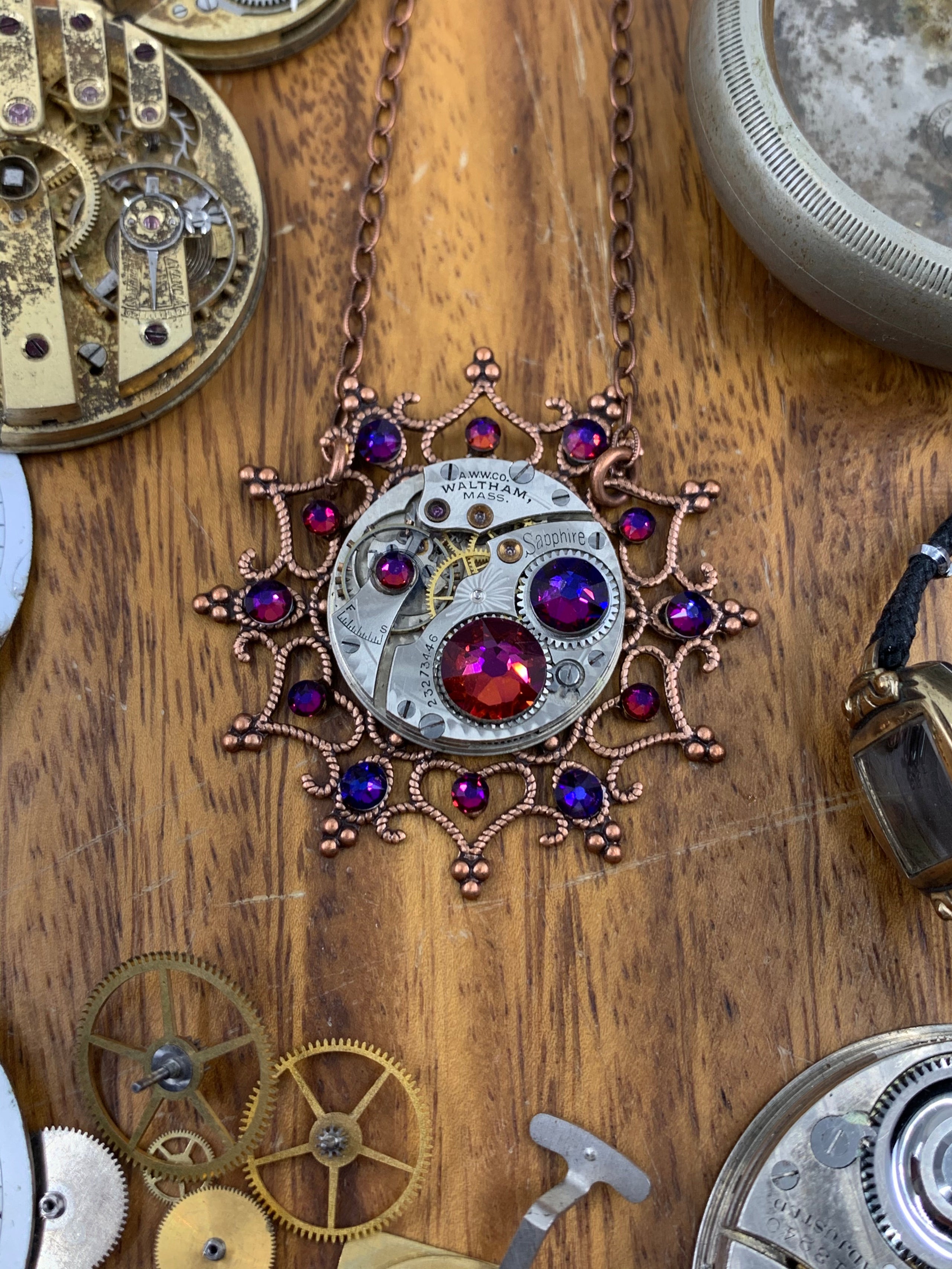Snowflake Necklace - Copper & Volcano | Victorian Folly